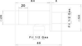 Sapho SG303 držák sprchy s vyústěním chrom