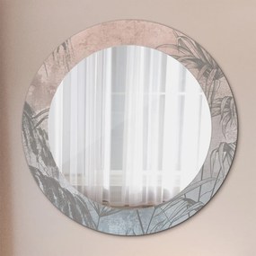Kulaté dekorativní zrcadlo Tropické květiny fi 60 cm