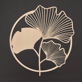 AMADEA Dřevěný obraz Ginkgo biloba, rozměr 27 cm, český výrobek
