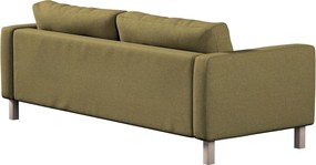 Potah na pohovku IKEA Karlstad, 3-místná, rozkládací barva zelená látka pletený vzor