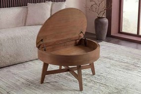 Designový konferenční stolek Rajnish 70 cm hnědé mango