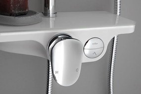 Aqualine, MARCO sprchový sloup s pákovou baterií, bílá, SL100