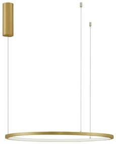 OnaDnes -20% Zlaté kovové závěsné LED světlo Nova Luce Tarquin 60 cm