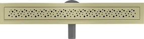 Mexen Flat 360° M12 sprchový žlab 60 cm, zlatá matná, 1A21060-40