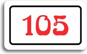 ACCEPT Číslo na dveře - typ 12 (50x30mm) - bílá tabulka - barevný tisk