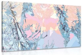 Obraz abstrakce stromů - 60x40 cm