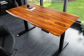 Výškově nastavitelný pracovní stůl Office z masivu sheesham 160cm