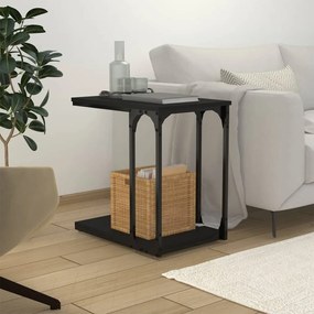 825812 vidaXL Odkládací stolek černý 50 x 35 x 52 cm kompozitní dřevo