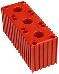 Plastový box pro ukládání držáků elektrod, modul 6x16, 1 dutina, červená