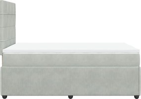 Box spring postel s matrací světle šedá 120x190 cm samet 3292286