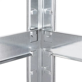Zátěžový regál Yaheetech – Mod.8/2: 160 × 80 × 40 cm/640 kg stříbrná (264515749188)