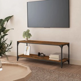 vidaXL TV skříňka kouřový dub 100 x 33 x 41 cm kompozitní dřevo a ocel