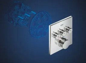 Grohe - Termostatická baterie pod omítku, 3 ventily, chrom