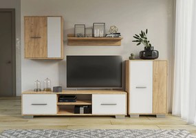 Casarredo Obývací stěna ZETA jasan zlatý/bílá