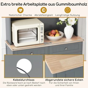 Costway Kuchyňská skříňka na 45 L odpadkový koš s 2 zásuvkami a nastavitelnými