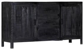 Příborník černý 147 x 40 x 80 cm masivní mangovníkové dřevo - Default Title