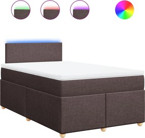 Box spring postel s matrací tmavě hnědá 120x200 cm textil 3288943