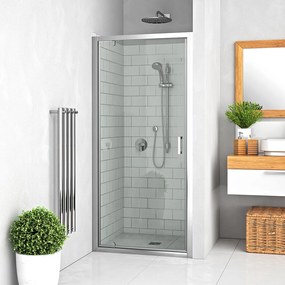 Roth LEGA LINE LLDO1 Jednokřídlé sprchové dveře pro instalaci do niky 80 cm Profil: Lesk, Sklo: Hladké čiré