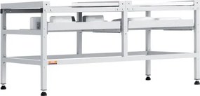Stojan na pračku podstavec 123,2 × 63,5 cm 267,6 kg s dvojitým zásobníkem