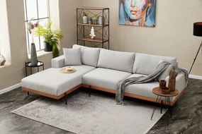 Hanah Home Rohová pohovka LIVA šedá levá 287 cm 825BLC2817