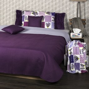 4Home Přehoz na postel Doubleface fialová/světle fialová, 220 x 240 cm, 2x 40 x 40 cm