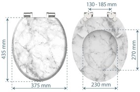 Eisl Sanitär WC prkénko MDF Soft Close Marmor Stone 80194