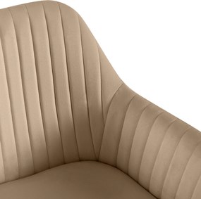 Sada 2 jídelních židlí Novanis samet – taupe