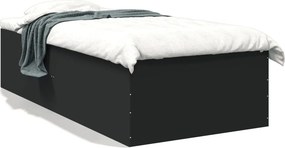 Rám postele černý 90 x 190 cm kompozitní dřevo 3280973