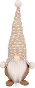 Vánoční figurka látkového skřítka béžová 33 cm