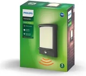 Philips Samondra IR 12W antracitová / LED venkovní nástěnné svítidlo s
