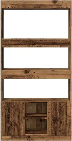 Skříň highboard old wood 92 x 33 x 180 cm kompozitní dřevo 3309625