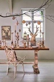 Dřevěný jídelní stůl Franciese s patinou - 180*90*82 cm