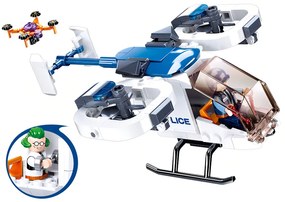 Sluban Policie M38-B0823 Policejní helikoptéra s dronem na převoz vězňů