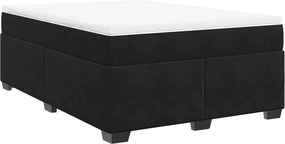 Box spring postel s matrací černá 140x200 cm samet 3285289