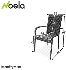 Noela Zahradní ratanová židle Paris PREMIUM