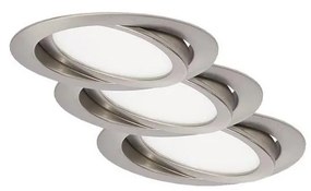 Briloner 7116-432 - SADA 3x LED Koupelnové svítidlo FLAT IN LED/9W/230V IP23