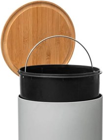 Odpadkový koš NATUREO, 30 l, kov, bílá