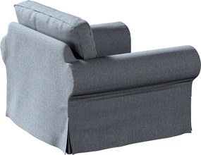 Potah na křeslo IKEA Ektorp barva šedá látka pletený vzor