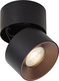 Moderní přisazené bodové svítidlo černé GU10 50mm naklápěcí - Echo