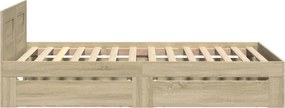 Rám postele s čelem dub sonoma 75 x 190 cm kompozitní dřevo 3295620