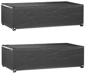 Plachty na zahradní nábytek 2 ks s 8 očky 125x70x35 cm obdélník 3155340