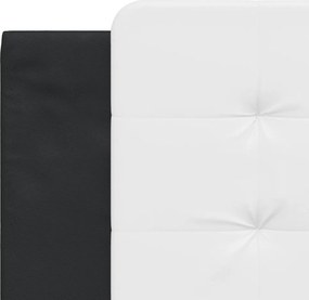 Postel s matrací Zadar černá a bílá 180 x 200 cm umělá kůže 3208885