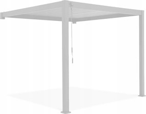 Pergola nástěnná 3x4 hliníková Premium Pavilon na terasu Bílá
