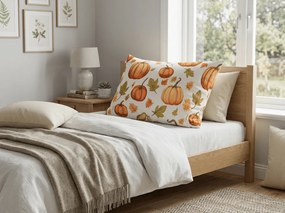 Povlak na polštář z mikrovlákna AUTUMN PUMPKINS 70x90 cm, barevný