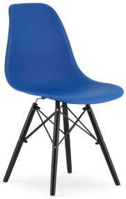 Modrá židle YORK OSAKA s černými nohami