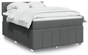 Box spring postel s matrací tmavě šedá 160x200 cm textil 3289420