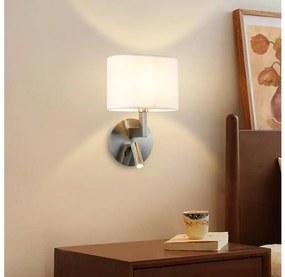 Brilagi - LED Nástěnná lampa DAYA 1xE14/40W/230V + LED/3W bílá/matný chrom