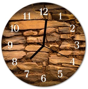 Nástenné skleněné hodiny kameny fi 30 cm