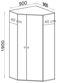 Dětský pokoj PIXEL | sestava H | 4 díly | dub/bílá lux/šedá