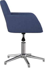 Otočné jídelní židle 2 ks modré textil 3103042